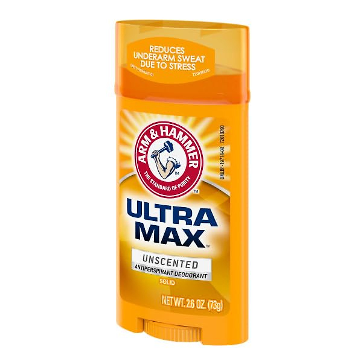 ARM & HAMMER ULTRA MAX Solid Antiperspirant Deodorant, Wide Stick, Unscented, 2.6 oz. (Pack of 5)