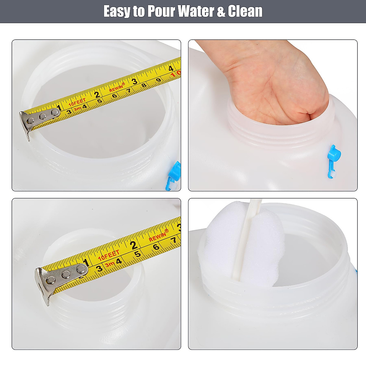 RedSwing 4.9 Gallon/18.5L Portable Water Container with Spigot, Water Storage Carrier for Camping Outdoor Hiking Backpacking, BPA Free