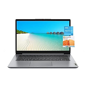 Lenovo 2023 Newest Ideapad 1i 14" HD Ultra-Light Laptop, Intel Pentium N5030 4-Core(Beat N4020), 4GB RAM, 128GB Storage, Stereo Speakers, Up to 10 Hours, WiFi, USB-A&C, 1 Year Microsoft 365, Win11 S