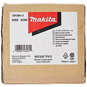 Makita 794384-3 Nylon Brush Wheel, 80 Grit, Coarse