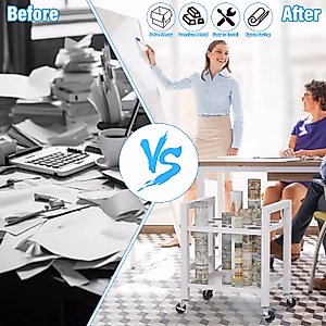 ZHSX Blueprint Holder/Storage Rack, Metal Blueprint Rack Storage Cart with Wheels, Roll File Holder to Storage Blueprint/Poster/Architectural/Rolled Maps for Home/Office/School(Black, 12 Slots)