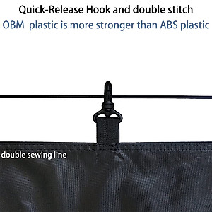 Chunake Cockpit Cover UV60+ 420D Oxford with PVC Coating Seat Cover with 3 Elastic Rope to Adjustment. (Large（60 * 29inch）, 1 Pack)