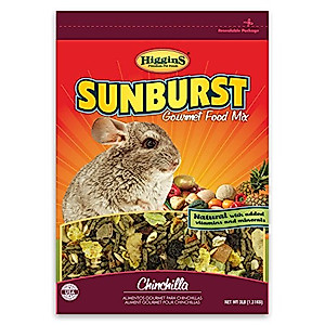 Higgins 466034 Sunburst Gourmet Chinchilla Food Mix 3 Lb (1 Pack), One Size