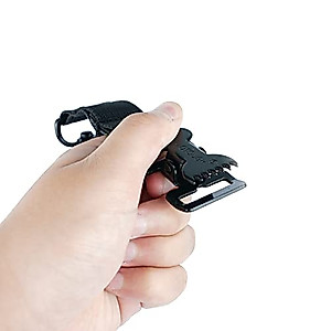 MELOTOUGH Firefighter Glove Strap Work Glove Holder Clip with 2 Alligator Clip Easy Hold All Your Glove,Reflective Hi-Vis Lime for Quick Access (Black)