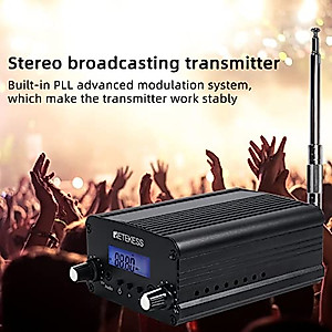 Retekess TR509 FM Transmitter for Church, FCC Certified FM Broadcast Transmitter, Long Range Stereo Mini Radio Station for Drive-in Movie, Church Parking Lot, Lights Fireworks Show