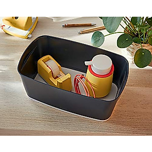 L:MyBox Small with Lid + Organise w. handle Cosy velvet grey Mailorder