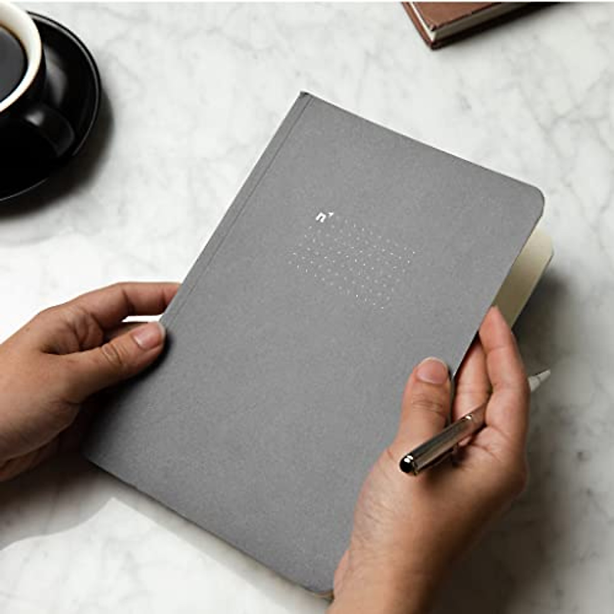 Northbooks A5 Dotted Bullet Notebook Journal | 5.8” x 8.2” Dot Grid Journals | Soft Cover Eco-Friendly Premium Recycled Cream Color Paper 144-Pages | Made in USA | 2-Pack