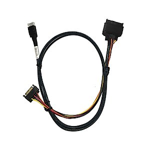 𝐃𝐢𝐋𝐢𝐧𝐤𝐞𝐫 OCuLink 4X to NVMe U.2 SSD,SFF-8611 to SFF-8639 Cable with Power 100cm(CBL-SAST-0956)