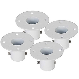 ECOTRIC Replacement Deck Anchor Flange Cast Aluminum Above Ground Pool Ladders and Handrails - 1 7/8” Inch Diameter of 1.9"(4PC)