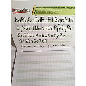 Channie’s Quick & Neat Alphabet Writing Pad, Practice Handwriting & Printing Workbook, 80 Pages Front & Back, 40 Sheets, Grades PreK – 1st, Size 8.5” x 11”