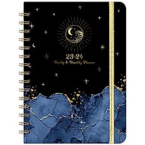 2023-2024 Planner - Weekly Monthly Planner 2023-2024, Jul 2023 - Jun 2024, Academic Planner 2023-2024, 8.5" x 6.4" Planner, Flexible Hardcover, Strong Twin - Wire Binding, Inner Pocket