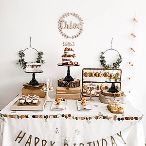 3Pcs Cake Stand, Black Round Cupcake Stand 8/10/12Inch Dessert Display Stand Cupcake Holder Pastry Serving Plate for Baby Shower Wedding Birthday Party Celebration Home Decoration