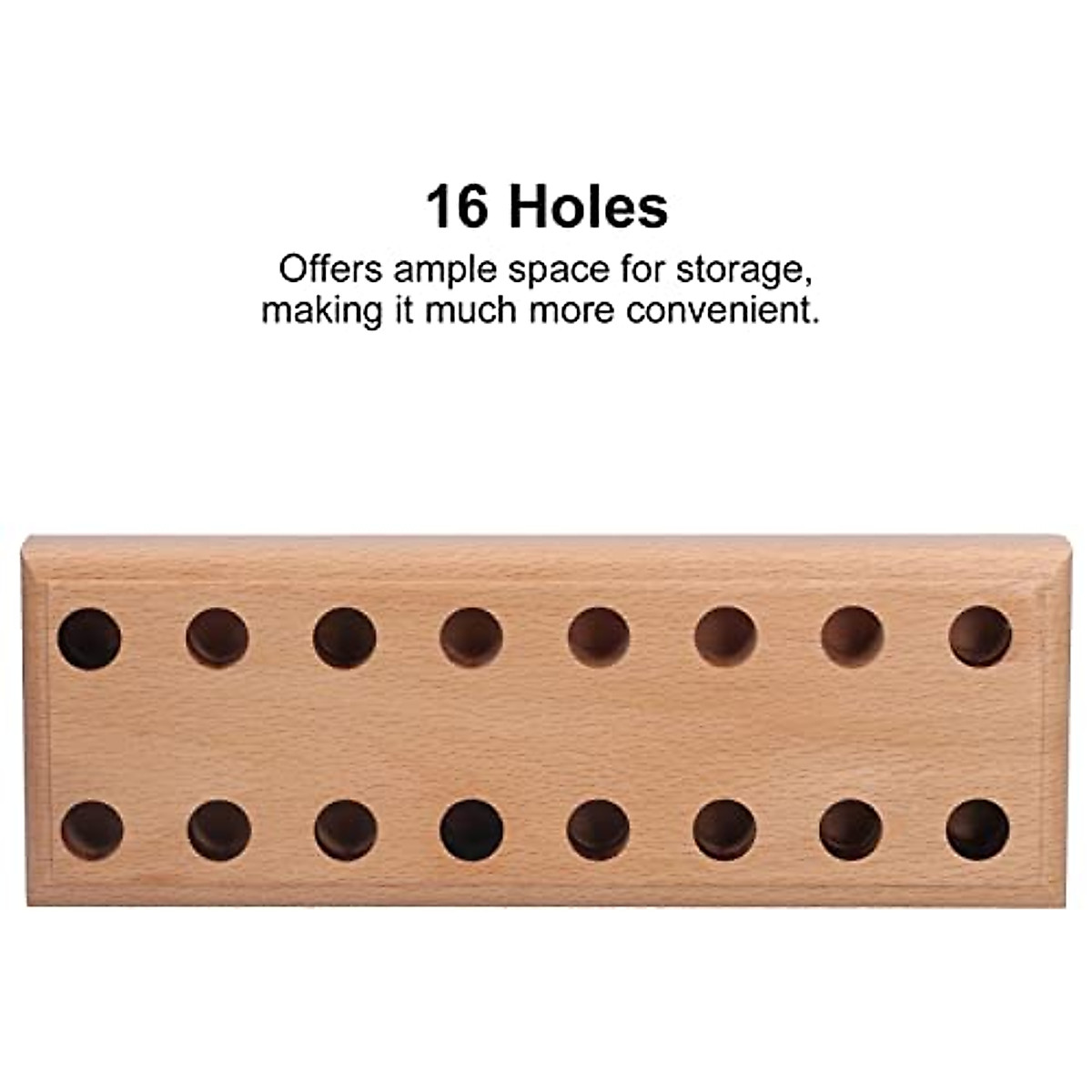 Plier Organizer Pine Wood Display Stand Base Wooden Cutter Holder Rack 16 Holes for Storage