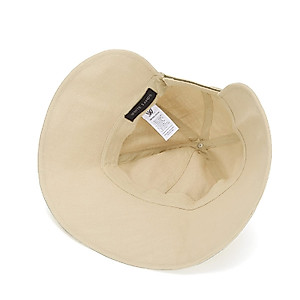 WHITE SANDS MOJA Linen Victorian Bonnet Hat Sun Cap, Foldable Summer Visor | New Katy | Beige