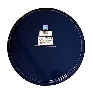 The Tin Box Company Corona Large Round Beverage Tray, Blue and White