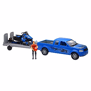 New-Ray Toys Pick up Truck with Polaris Snowmobile