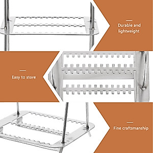 Microscope Slides Staining Rack Glass Slides Rack Stainless Staining Rack 26 Positions Microscope Slides Holder Glass Microscope Slides Rack
