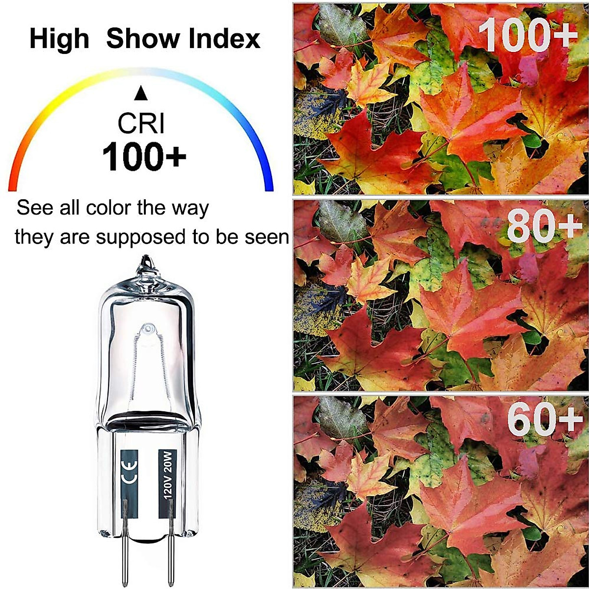 G8 Bulb, 10PCS G8 Halogen Bulb 20W 120V, G8 Base Bi-Pin Xenon Light Bulbs JCD Type, Warm White with Long Lasting Lifetime，G8 Halogen Light Bulbs Dimmable, G8 120V 20W for Under Cabinet Puck Lights