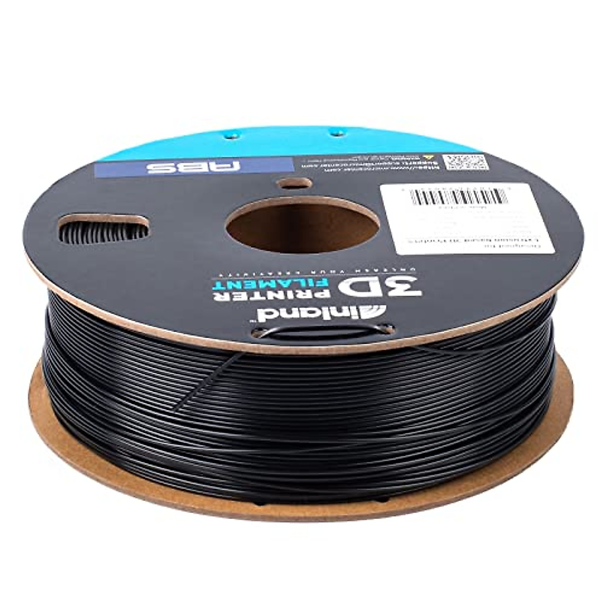 Inland 1.75mm ABS 3D Printer Filament, Dimensional Accuracy +/- 0.03 mm - 1kg Cardboard Spool (2.2 lbs) - Fits Most FDM/FFF Printers - Black