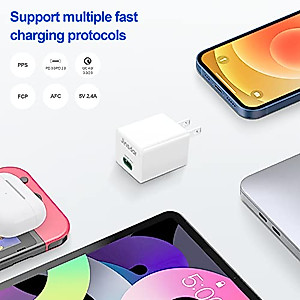 30W USB C Charger Block Jinsdar PD 3.0 PPS Fast Charging Power Adapter Type C Port Wall GaN Charge Super Fast Charger for iPhone 14 13 Plus Pro Max iPad Samsung S23 Google Pixel 7 Pro MacBook Air