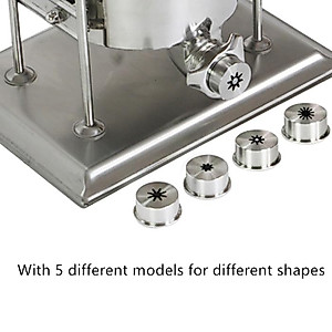 Auto Electric Commercial Churro Maker 15L Stainless Steel Manual Spanish Donut Churrera Churro Maker Machine with 4pcs Nozzles