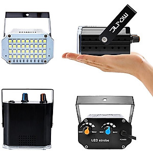 JLPOW Mini White Strobe Light,Super Bright 36 LED Strobe Lights for Party Sound Activated Strobe Lights,Best for Parties Club Disco KTV Bar Halloween Xmas Show (No Remote)