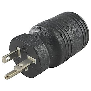 Conntek 30114 Locking Adapter 20 Amp 125 Volt Male Plug To 20 Amp Locking Female Connector NEMA 5-20P to NEMA L5-20R , Black