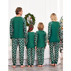 Ekouaer pijamas de navidad para familia 2023 Christmas Family Pajamas Sets Xmas Sleepwear Match Jogger Pants,PAT3,S