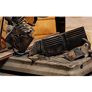 House of Jack Co. DUCK Bifold Wallet For Men | Outdoor Sportsman Mens Wallet | Hand Burnished Full Grain Leather | Slim Wallet | Duck Hunter Gift