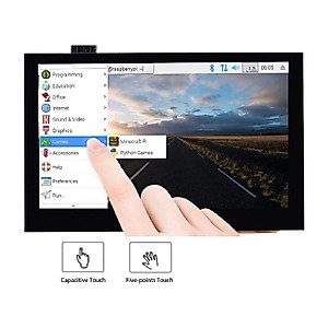 waveshare 4.3inch HDMI LCD (B) 4.3" 800x480 Touch Screen LCD Capacitive Display IPS Monitor for Raspberry Pi 4B/3B+/3B/2B/A+/Zero/Zero W/WH,Jetson Nano,PC Windows 10/8.1/8/7,BB Black, Banana Pi