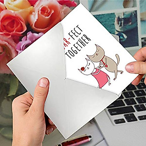 The Best Card Company - Anniversary Greeting Card with Envelope - Loving Stationery for Spouse - Cat Got Your Tongue C7183IANG