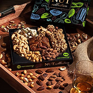 Easter Nut Collection Gift Basket in Elegant Box (7 Assortments) Gourmet Food Bouquet Arrangement Platter, Birthday Care Package, Healthy Kosher Snack Tray, Adults Men Women