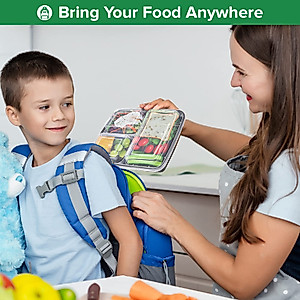 GUANFU [20 Pack] 34oz Meal Prep Container 3 Compartment, Reusable BPA Free Plastic Food Prep Containers with Airtight Lids, Microwave, Freezer & Dishwasher Safe Disposable Bento Boxes