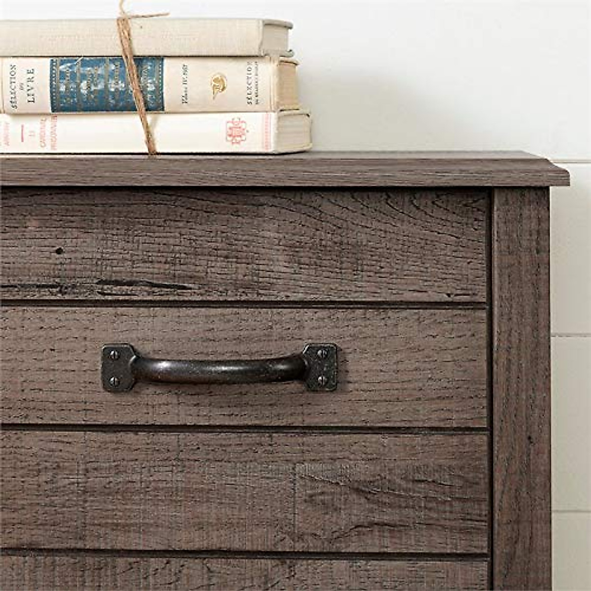 South Shore Ulysses Twin Bookcase Headboard, Fall Oak
