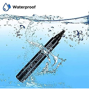 Beard Pencil Filler for Men, 2 Pack, Eyebrow Pen, Beard Filling Pen Kit - WaterProof, Long Lasting Coverage - Beard, Moustache, Eyebrows, Beard Dye for Men, Bristle Brush (2 pcs Black)…