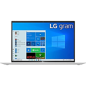 LG Gram 16Z90P - 16" WQXGA (2560x1600) Ultra-Lightweight Laptop, Intel evo with 11th gen CORE i5 1135G7 CPU , 8GB RAM, 256GB SSD, Alexa Built-in, 22 Hours Battery, Thunderbolt 4, White – 2021