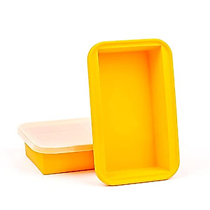 (2 Pack) Large Silicone Freezer Containers For Soup, Pasta Sauce, Leftovers, Broth & More - 6 Cup Reusable BPA Free Non Plastic Food Storage Freezing Trays With Lids & Measurement Lines (2 Pack)