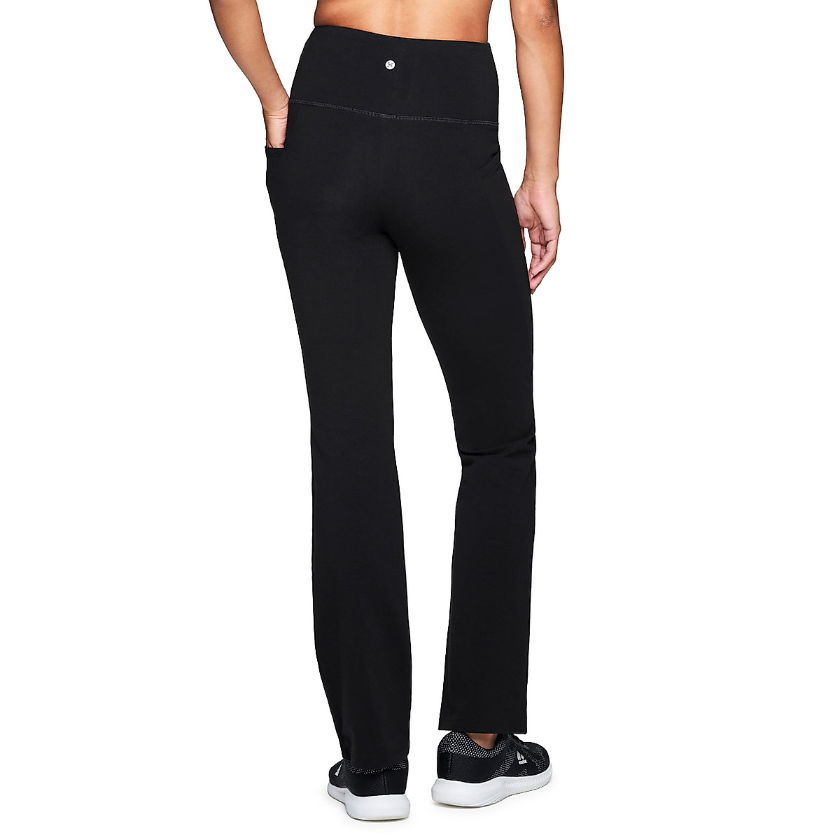 RBX Active Women's Yoga Pants Cotton Spandex Bootcut Legging W/Pockets Ctn Black S
