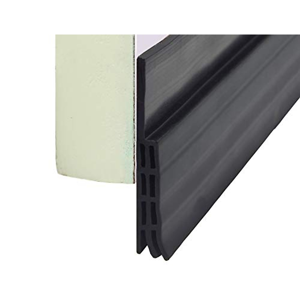 VITAM AMO Door Sweep, Door Draft Stopper, Weather Stripping No Tools Required 2" Width x 39" Length Easy Cut to Size (Seal Door Bottom-Black)