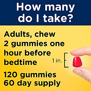 Nature Made Melatonin 10mg per serving, Maximum Strength 100% Drug Free Sleep Aid for Adults, 120 Gummies, 60 Day Supply