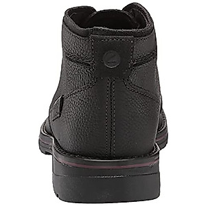 Clarks Men's Morris Peak Waterproof Chukka Boot, Black Tumbled Leather, 9