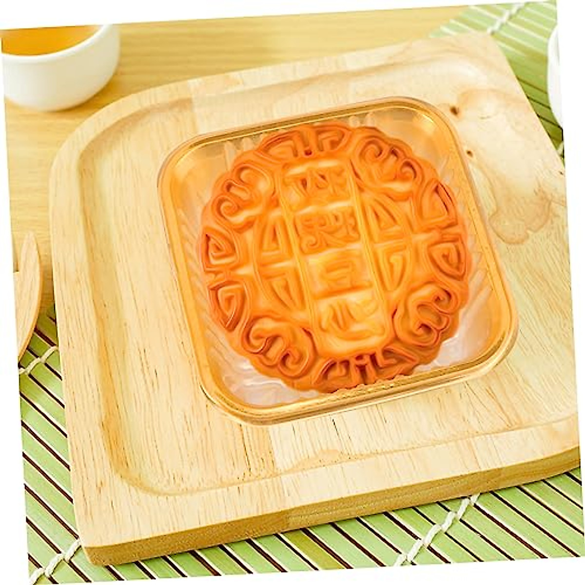 YARNOW 100 Sets Moon Cake Packaging Bag Plastic Bread Box Cookie Container Clear Tray Hot Seal Cookie Bag Tray Mini Cake Dome Clear Plastic Cupcake Boxes Egg-yolk Puff Box Packing Box Set