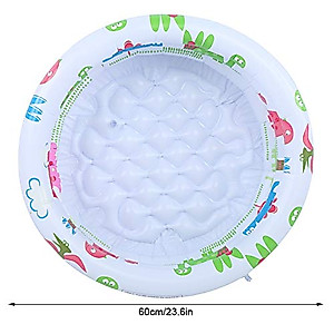 Kiddie Pool,Round Inflatable Baby Swimming Pool,Portable Inflatable Children Little Pump Cartoon Dinosaur Pool Kiddie Paddling Pool Indoor&Outdoor Toddler Water Game Play Center for Kids/Girl/Boy