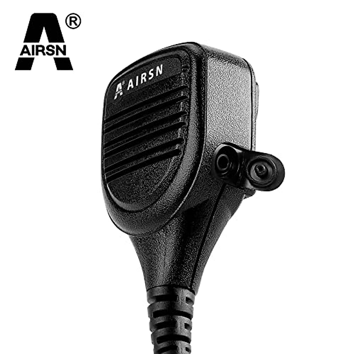 AIRSN Shoulder Mic Speaker Compatible with Motorola XPR 6550 XPR 7550 XPR 7550e APX 6000 Walkie Talkie【with 3.5mm Audio Jack, Heavy Duty】 Handheld Microphone Reinforced Cable