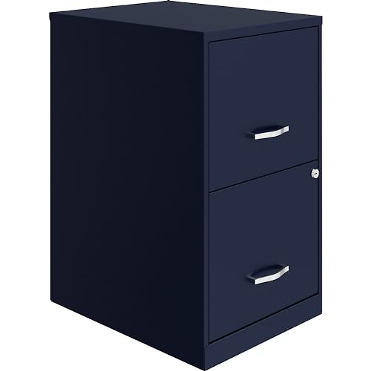 Lorell 2-Drawer File Cabinet, 14.2" x 18" x 24.5", Navy