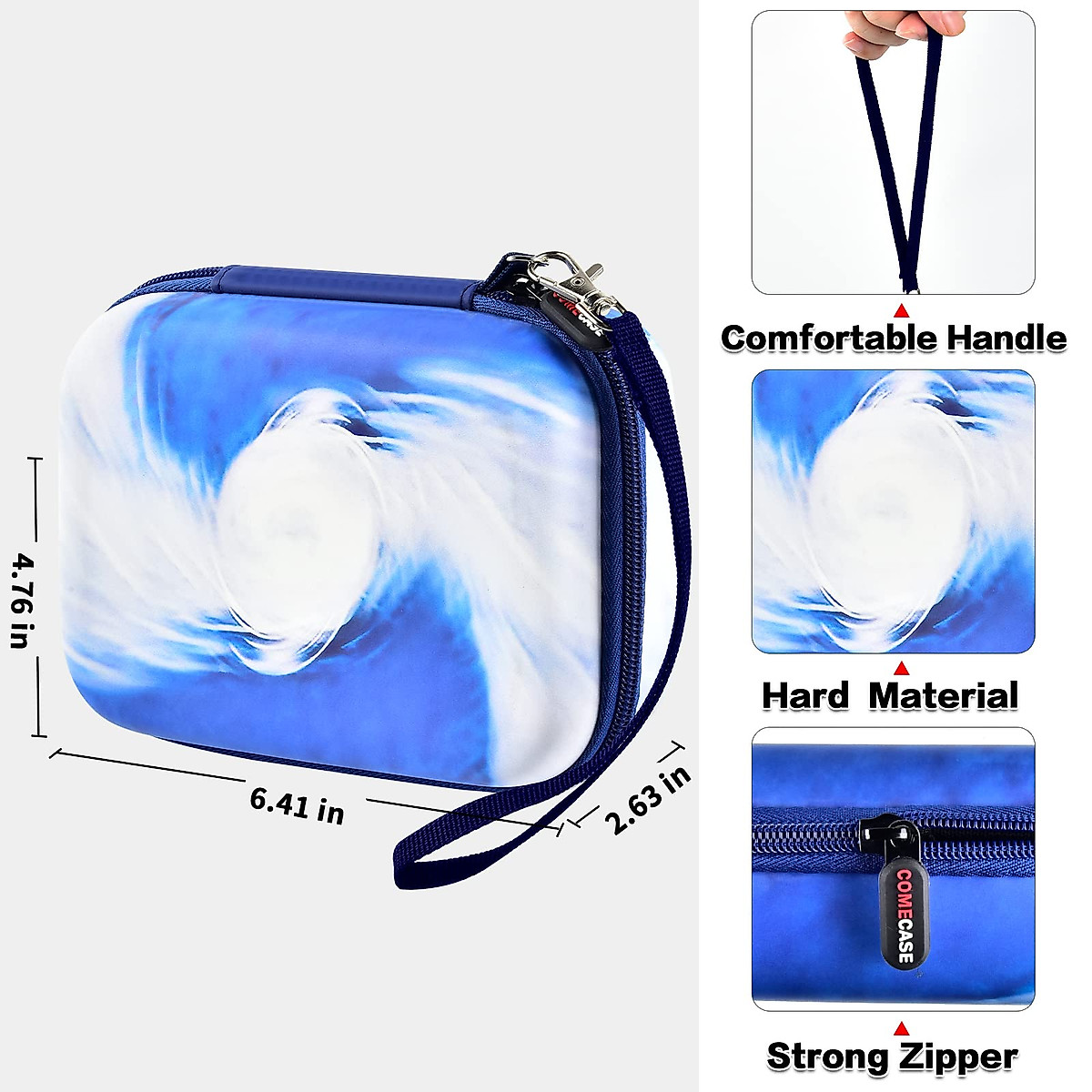 Case Compatible with Bakugan for Baku Gear Pack, Toys Organizer Storage for Bakucores Cards and Ultra Collectible Action Figures, Toy Container Holder for Bakugon Dragonoid Figure (Box Only) Blue