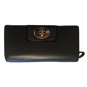 Kate Spade Hampton Road Turnlock Mara Clutch Wallet WLRU1481 Black