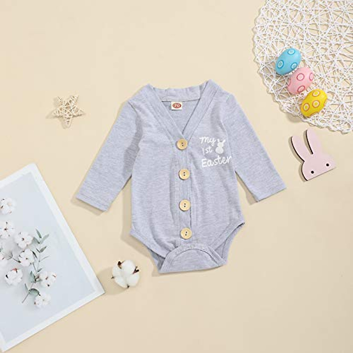 Baby Boy Easter Clothes My First Easter Letter Print Coat+ Bow-Tie T-Shirt Top and Rabbit Pants Baby Boy Easter Outfits