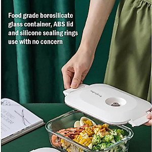 PrepSealer Everyday keep food fresh, Meal Prep, Marinade, Borosilicate Glass Vauum Container - 1Pack