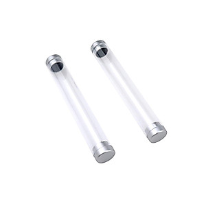 Coshar Transparent Acrylic Cylinder Tube Pen Cases Clear Tube Containers Small Storage Case for School Office Supplies (10pcs)